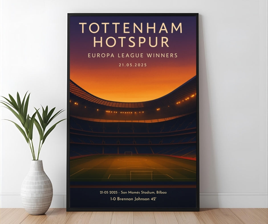 Tottenham Hotspur Inspired Europa League Final Poster - Iconic Matchda ...